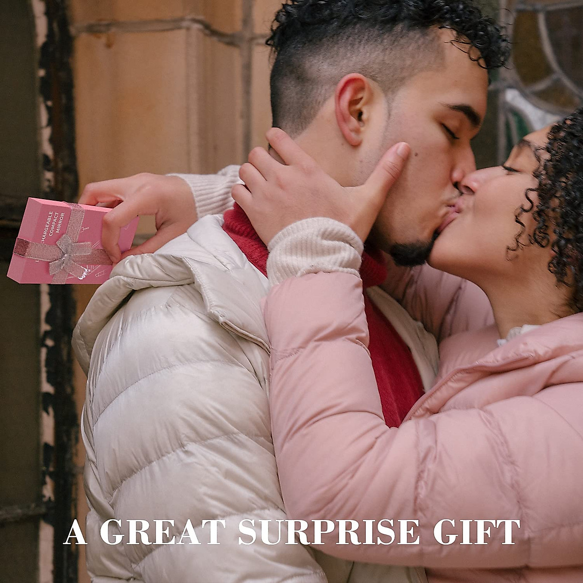 ULIGOOD [2023 Latest] Travel Mirror with Light, 1X/3X Magnification Lighted Pocket Mirror, Touch Switch Compact Mirror with LED Light, 2-Sided, Portable, Folding, Handheld, Small Compact Mirror(Pink)