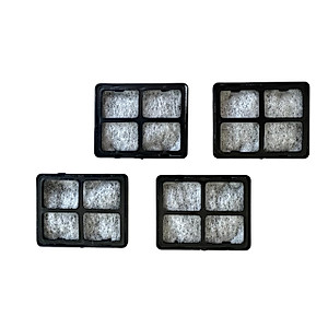 AMICUS 4-Pack Replacement Filter for Aqua Clay, Mini and First Compatible - Cats and Dogs Water Fountain Filter Replacement - Long-Lasting Activated Carbon Filter - Water Fountain Filter Replacement