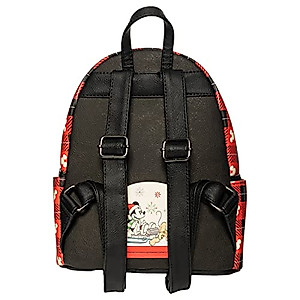 Loungefly Disney Holiday Mickey and Minnie Mouse Double Strap Shoulder Bag Purse - Entertainment Earth Exclusive