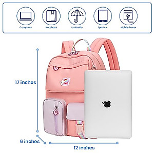 AUOBAG Backpacks for Girls Backpack for School Suitable Ages 6-8 Kids - Pass CPSC Certified - Gift Cute Pendant