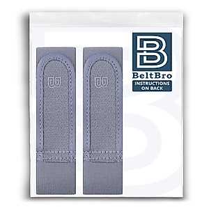 BeltBro Titan Grey 2-Medium No Buckle Elastic Belt For Men — Fits 1.5 Inch Belt Loops, Comfortable and Easy To Use