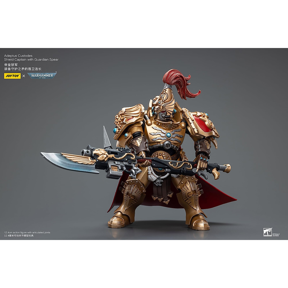 JoyToy Warhammer 40K: Adeptus Custodes Shield Captain with Guardian Spear 1:18 Scale Action Figure