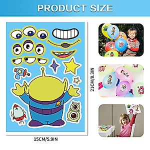 Toy Inspired Make a face Stickers,Make You Own Stickers DIY Cartoon Stickers for Party Decoration Party Supplies Birthday Gift Laptop Luggage Notebook Stickers(24 PCS)