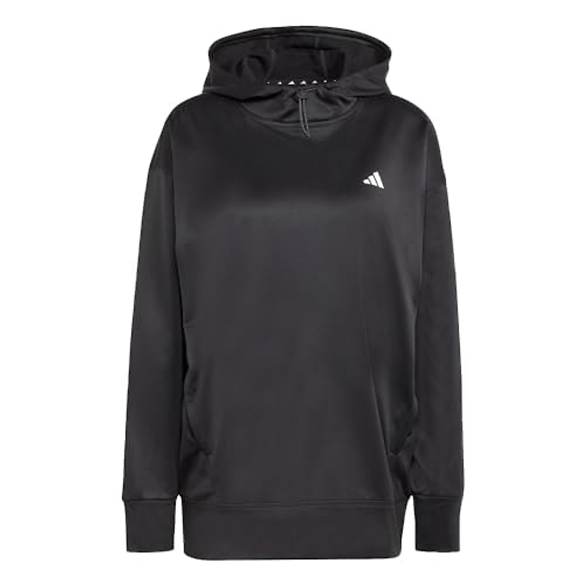 adidas Women's Aeroready Game and Go Fleece Hoodie, Black/White, Medium