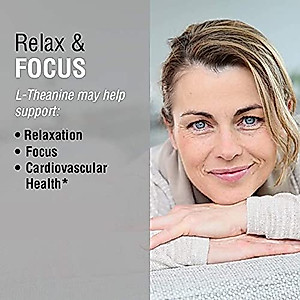 SOLARAY L-Theanine - 45 VegCaps - 200 mg + 100 mg Green Tea Leaf
