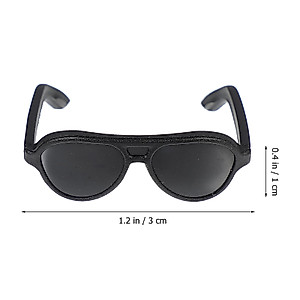 TOYANDONA 80pcs Doll Sunglasses Mini Plastic Dolls Sunglasses Black Sunglasses for Dollhouse DIY Crafts Dollhouse Accessories Decorate, 3X2.6X1CM