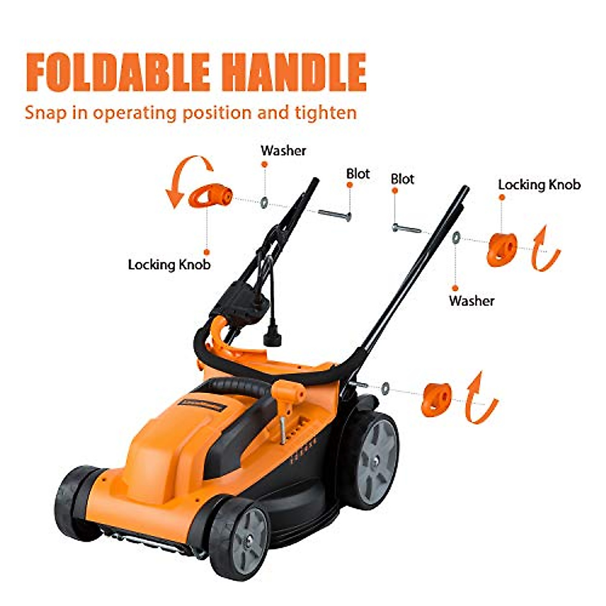 LawnMaster MEB1114K Electric Corded Lawn Mower 15-Inch 11AMP