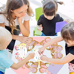 Qyeahkj 36pcs Butterfly Birthday Invitations for Girls with Envelopes Stickers Floral Butterfly Party Celebration Party Supplies Favors for Kids Boys Baby Shower Wedding Decorations