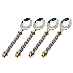 Godinger Silver Art Cable S/4 Dessert Spoons