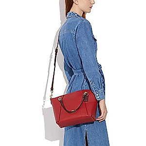 COACH Women's Kacey Satchel Crossbody, Red Apple Multi