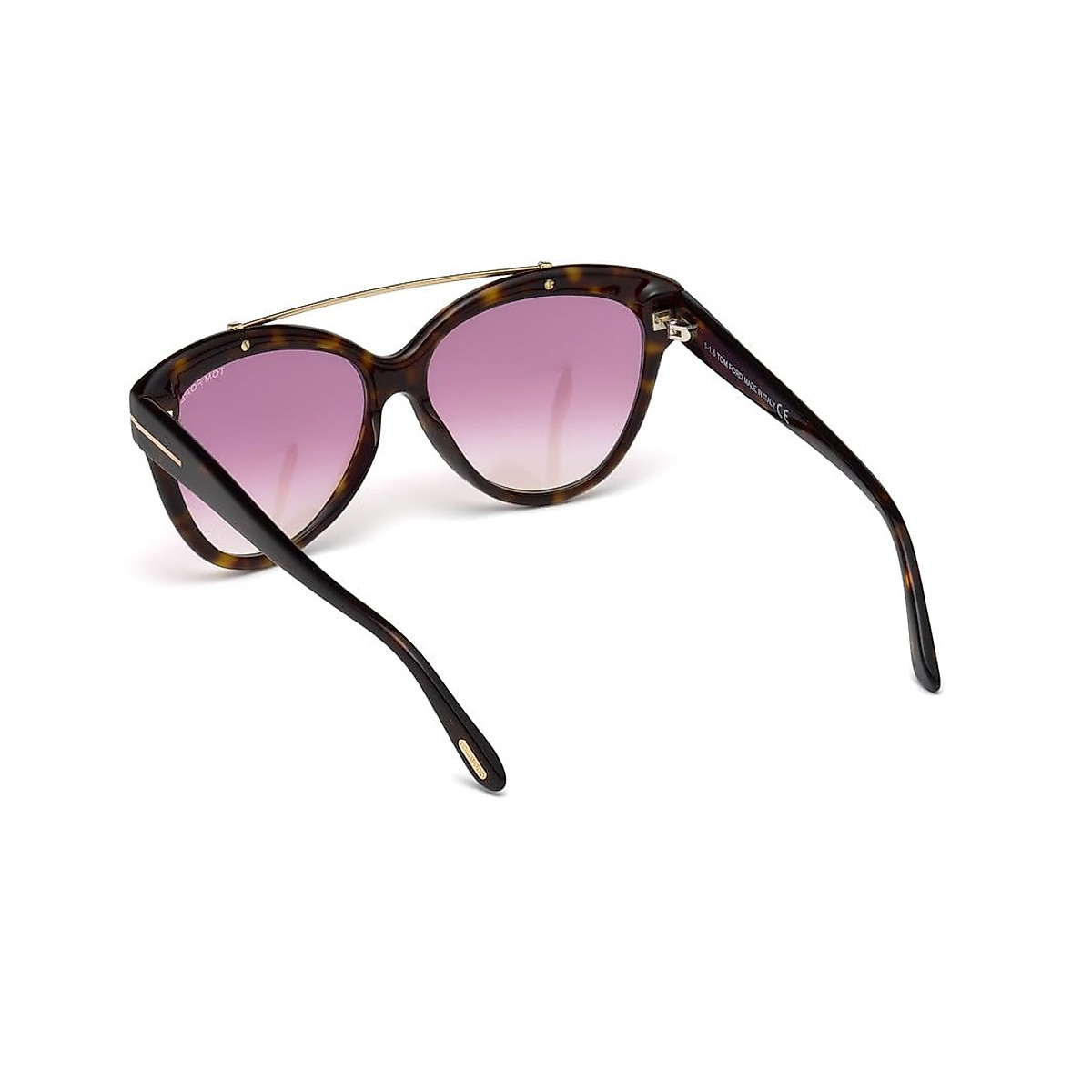 Tom Ford TF518 Livia 52Z Womens Dark Havana/Gold 58 mm Sunglasses - dark havana/gold