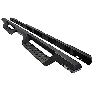 Westin 56-13725 HDX Drop Nerf Step Bars fits 2007-2018 Silverado Sierra 1500 2007-2019 2500 3500 Crew Cab (Excl. 2007 Classic) Textured Black 1 Pair