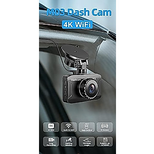4K Dash Cam Front Built-in WiFi, WANLIPO Dash Camera for Cars with 3" IPS Screen, Car Camera with 64GB SD Card, 2160P Dashcam for Cars with App Control, G-Sensor, Loop Recording,24H Parking Monitor