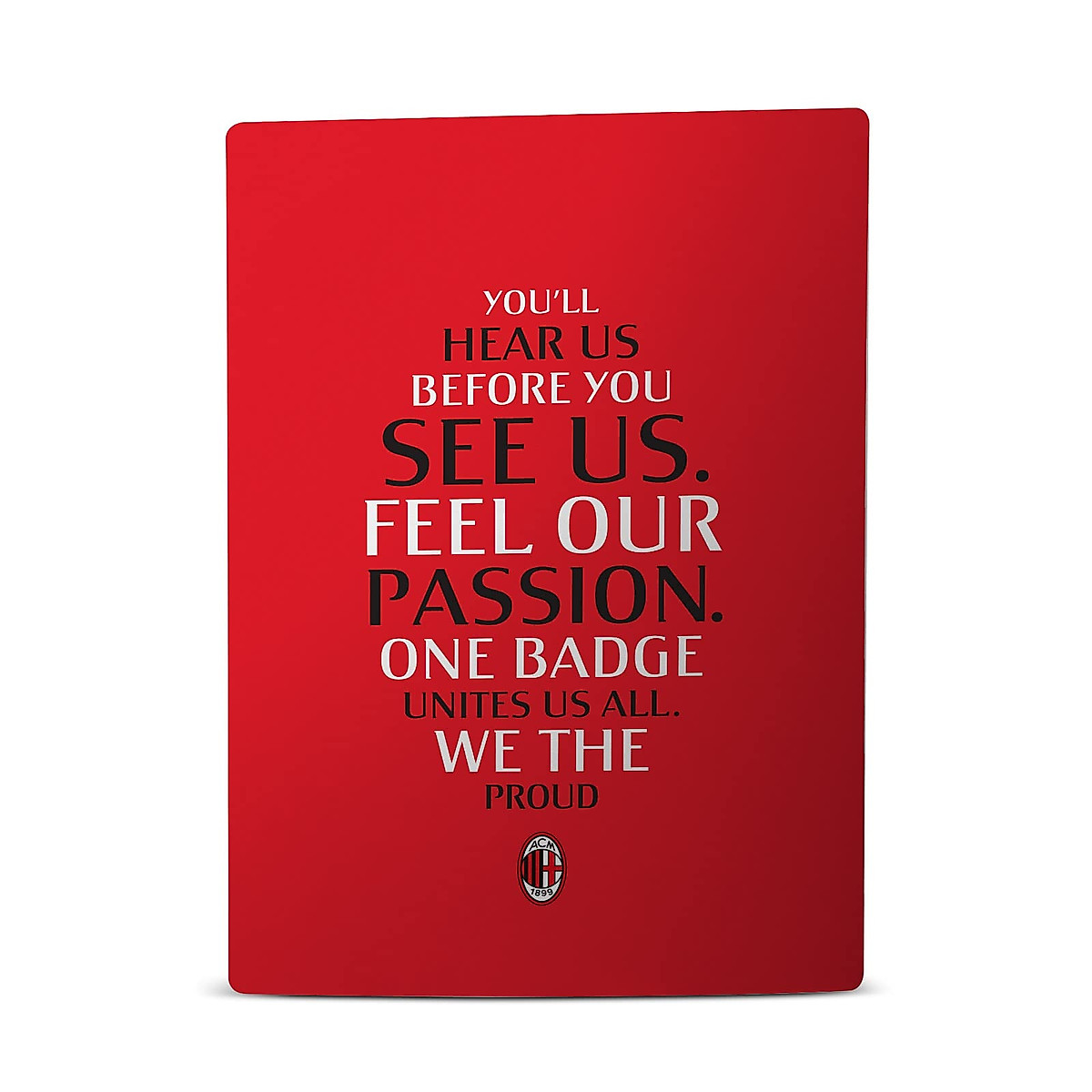 Head Case Designs Officially Licensed AC Milan Typography Art Matte Vinyl Faceplate Sticker Gaming Skin Decal Cover Compatible With Sony PlayStation 5 PS5 Disc Edition Console & DualSense Controller