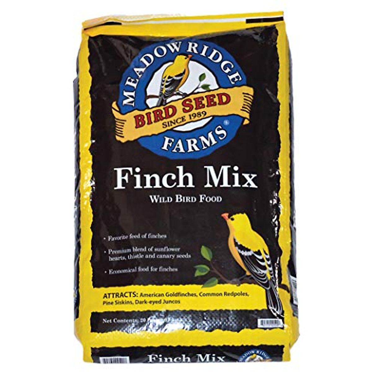 Meadow Ridge Farms Finch Mix Wild Bird Seed, 20-Pound Bag