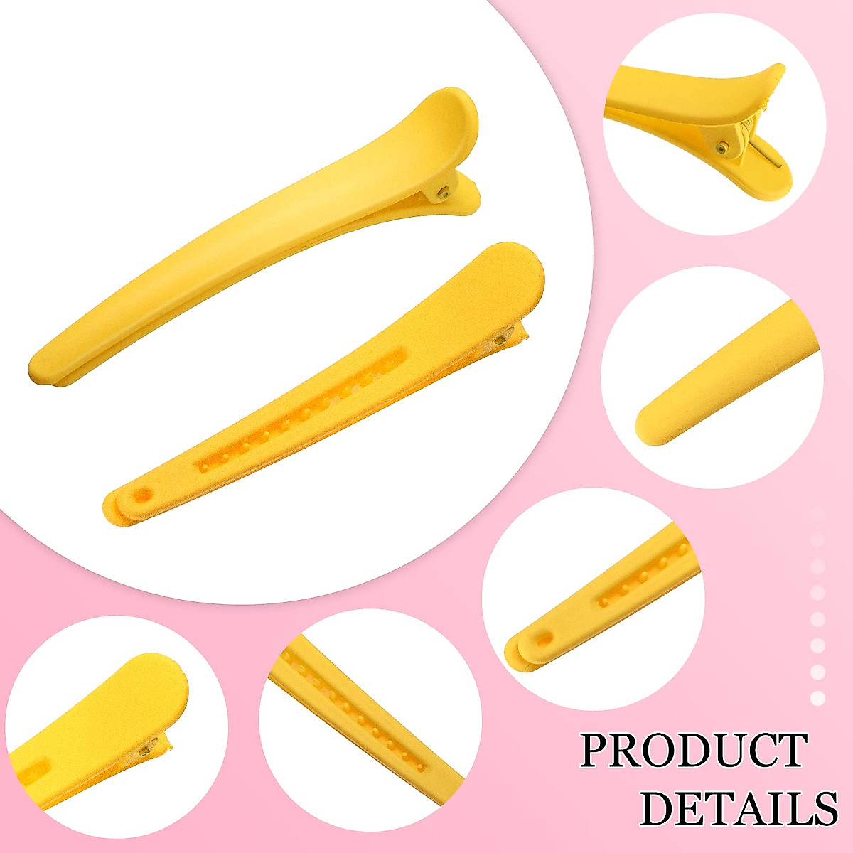 Geosar 24 Pcs Hair Sectioning Clips, Duck Billed Hair Accessories for Styling, Plastic Hair Clips with Container, 2.95 Inch, Colorful, for Women