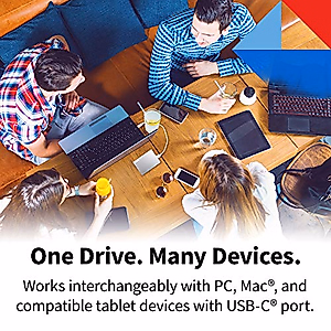 Toshiba Canvio Flex 4TB Portable External Hard Drive USB-C USB 3.0, Silver for PC, Mac, & Tablet - HDTX140XSCCA