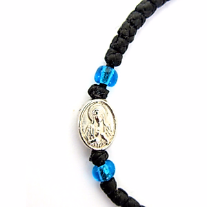 Iconsgr Handmade Christian Orthodox Komboskoini, Prayer Rope Bracelet Black VM1