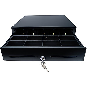 Star Micronics CD3-1616 5 Bill / 8 Coin Value Series Cash Drawer with 2 Media Slots and Included Cable (16" x 16") - Black