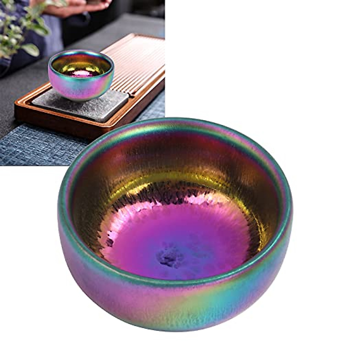 Duokon Chinese Ceramic Kung Fu Tea Ceramic Tea Cup Japanese Tea Cup Sake Cup Tea Cup Bowl Cold Sake Sushi Wine Ceramic TeaCup Gift Box