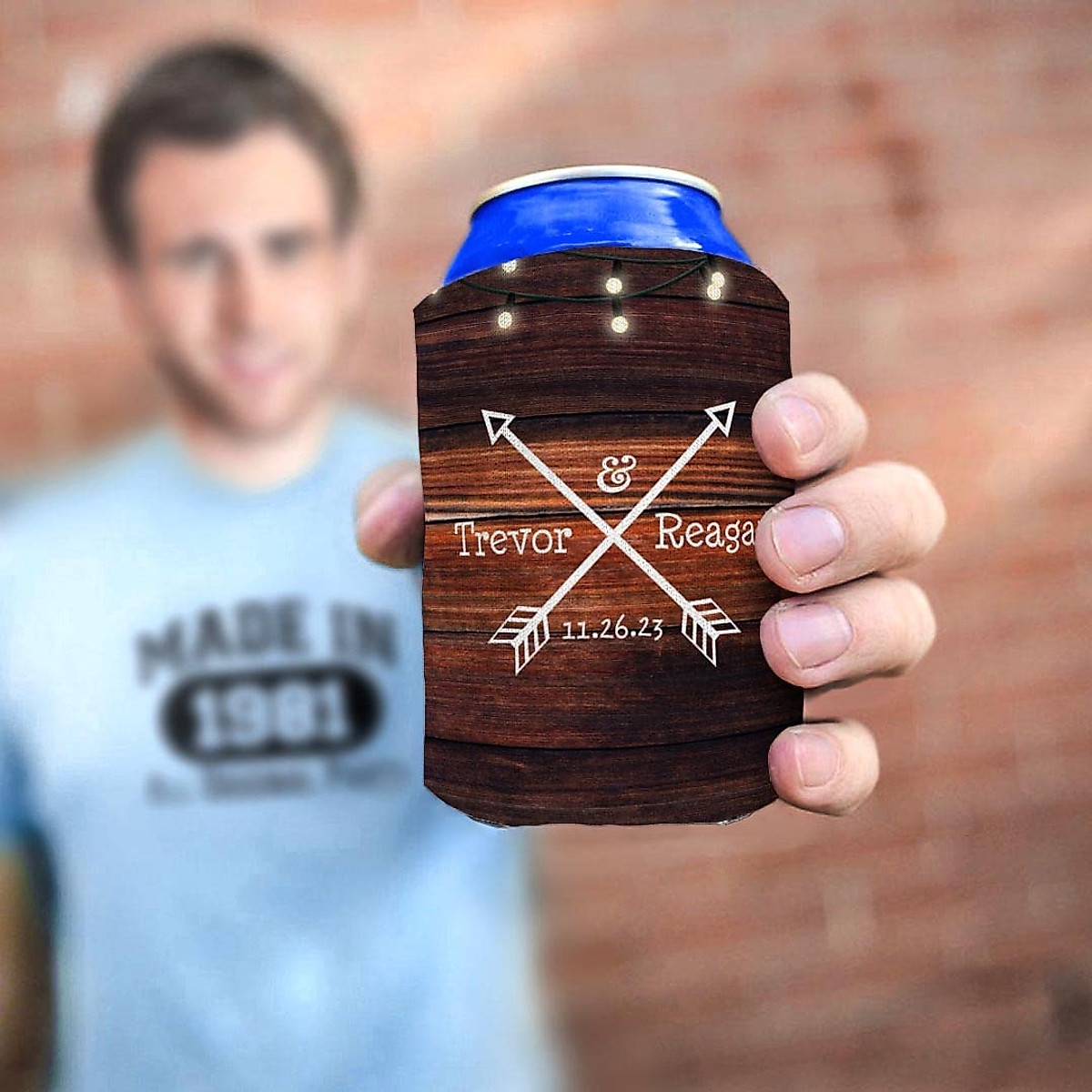 Vows Are Done Have Some Fun Custom Name Wedding Coolie 48-pack Customized Can Drink Coolie