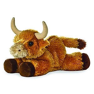 Aurora® Adorable Mini Flopsie™ Toro™ Stuffed Animal - Playful Ease - Timeless Companions - Brown 8 Inches