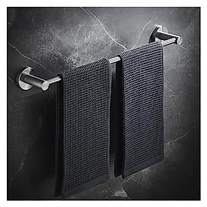 Towel Racks LOHXA Bath Towel Bar Single Bars Towel Rack Rod，Wall Mounted Towel Rail Stainless Steel Bathroom Towel Holder Toilet Kitchen Shower Towel Shelf Single Layer/Color/80Cm(Size:80Cm)
