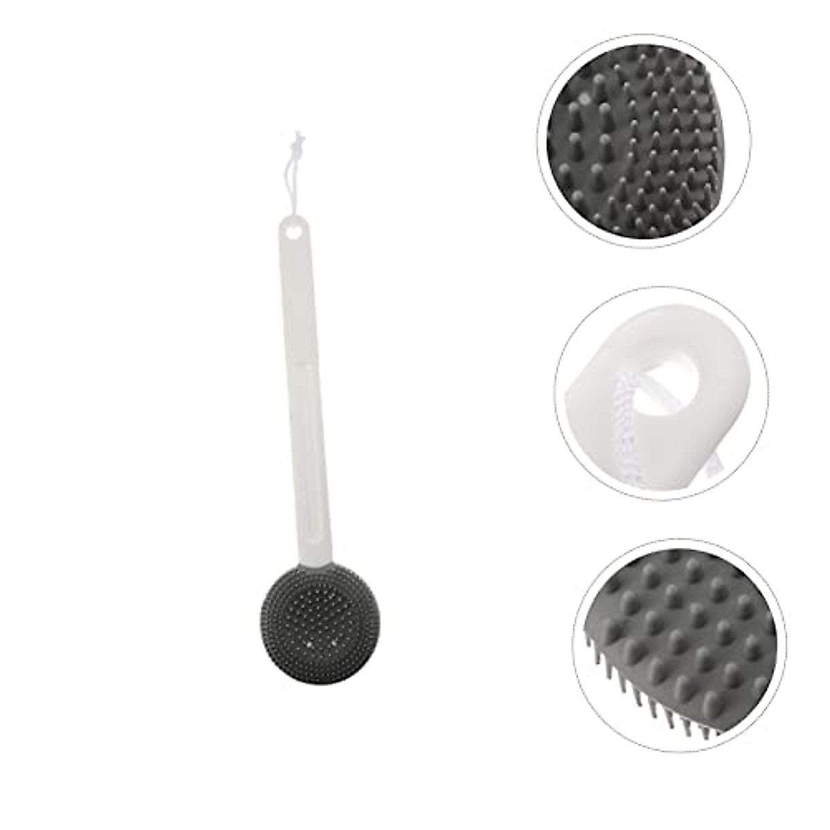 FRCOLOR Silicone Bath Brush Exfoliating Back Scrubber for Shower Body Cleaner Brush Body Scrubbing Brush Loofah Scrub Brush Massage Bath Scrubber Soft Rubber Heart-Shaped Washing Machine