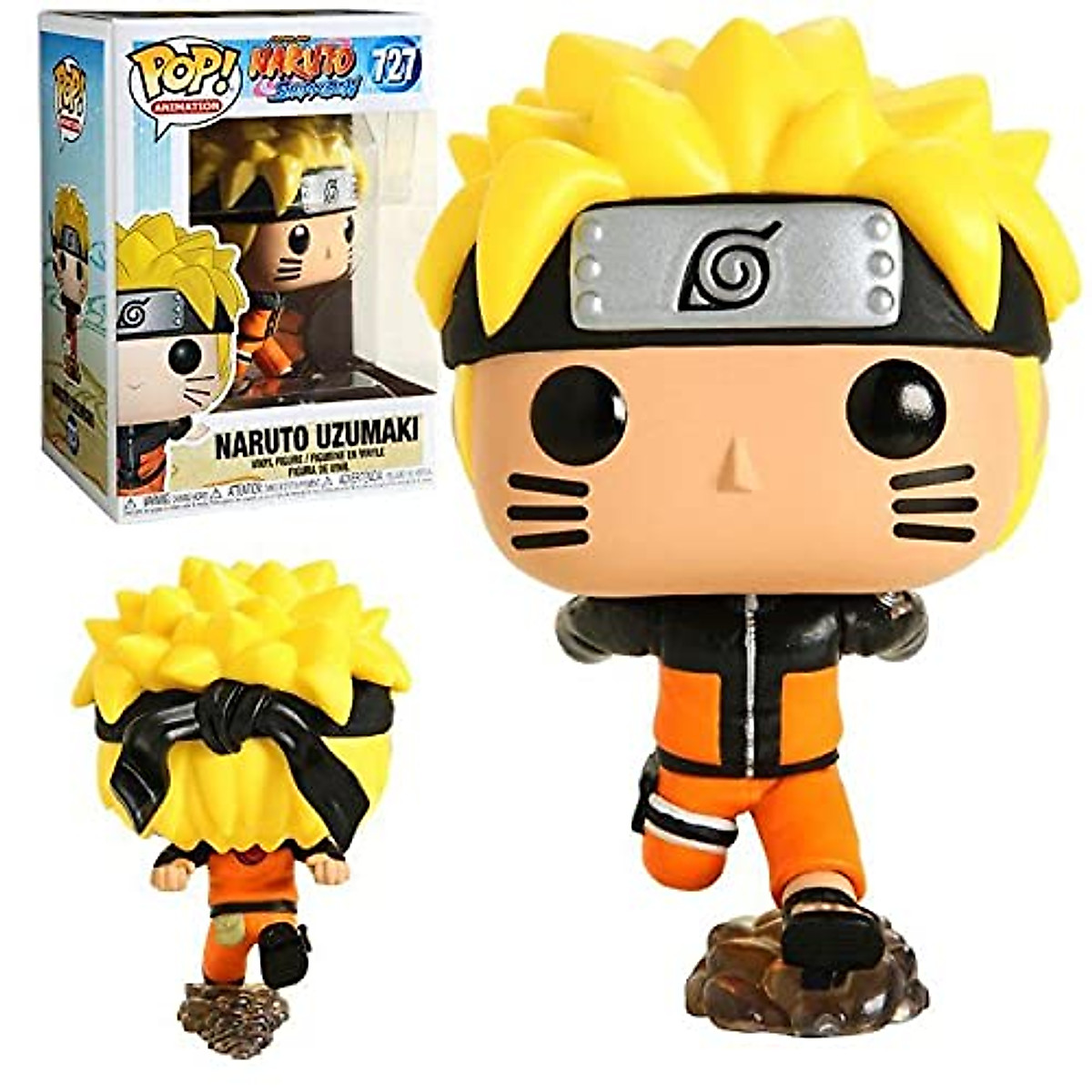 POP Naruto Shippuden - Naruto Uzumaki (Running) Funko Vinyl Figure (Bundled with Compatible Box Protector Case), Multicolor, 3.75