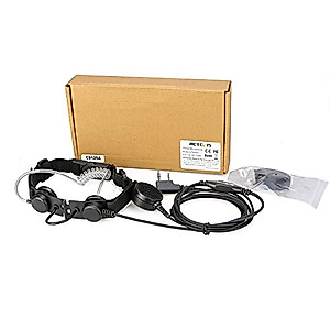 Retevis Adjustable Throat Mic Walkie Talkies Earpiece with Mic 2 Pin, Compatible RT22 RT21 H-777 RT68 RT22S H-777S Baofeng UV-5R pxton Walkie Talkie, Acoustic Tube Two Way Radio Headset (1 Pack)