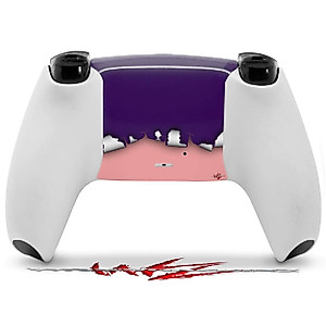 WraptorSkinz Skin Wrap compatible with Sony PS5 DualSense Controller Ripped Colors Purple Pink (CONTROLLER NOT INCLUDED)