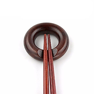 4 Pcs Wooden Chopsticks Rests Round Chopsticks Stand Fork Knife Spoon Holder Dinner Table Decoration