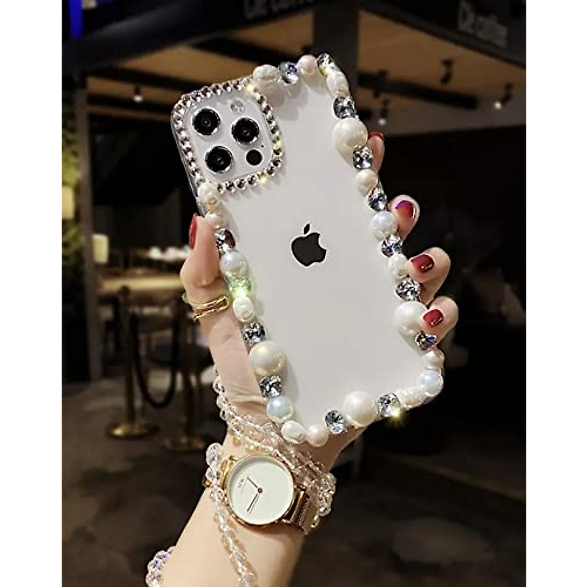 Threesee for Galaxy S9 Plus Case,3D Luxury Glitter Sparkle Bling Case Shiny Crystal Rhinestone Diamond Bumper Clear Protective Case Cover for Samsung Galaxy S9 Plus