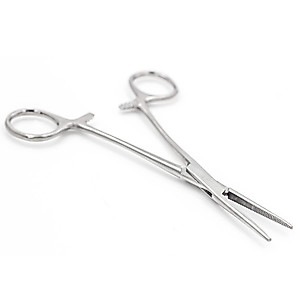 MABIS Kelly Forceps, Medical Forceps, Locking Forceps, Silver, 5.5"