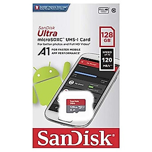SanDisk Memory Card 128GB Ultra MicroSD Works with Samsung A71, A01, A11 Cell Phone (SDSQUA4-128G-GN6MN) Bundle with (1) Everything But Stromboli MicroSDXC & SD Card Reader
