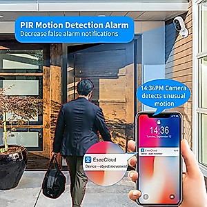 Hiseeu Security Camera Wireless, 2K Home Camera Outdoor & Indoor, Battery Powered Surveillance Camera, PIR Motion Detection, Two-Way Audio, Night Vision