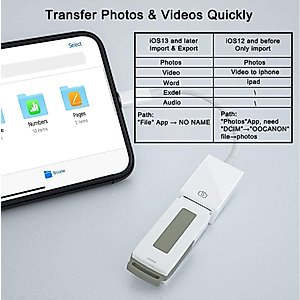 【Apple MFi Certified】 Lightning to USB Camera Adapter for iPhone/iPad, Female USB 3.0 OTG Cable Adapter Support Connect Camera,USB Flash Drive,Card Reader,MIDI Keyboard, Mouse