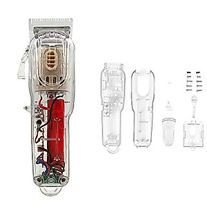 DIY Full Housing Combo, Complete Clipper Cover for Wahl 5-Star Series Magic Clipper Cordless #8148, Super Taper Cordless, Designer Cordless #8591(Trasparent) … (Clear)