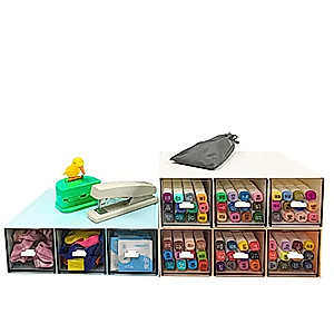 XINGWANG Desktop Stackable Drawer, Cosmetics Lipstick, Small Jewelry Storage Box, Sundries Storage (White)