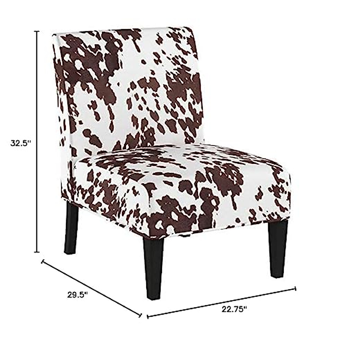 Christopher Knight Home Kassi Fabric Dining Chair, Milk Cow 29.5D x 22.75W x 32.5H in