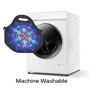 Neoprene Lunch Bags Boxes for Women Men, Insulated Lunch Cooler Tote Bag Box for Office Work Picnic Travel (Blue)