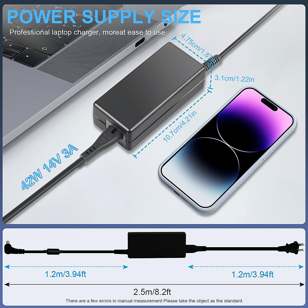 14V 3A Power Adapter Charger for Samsung Monitor S22A300B s22c300h, SyncMaster 15" 17" 18" 19" 20" 22" 23" 24" 27" Screen TV Power Cord