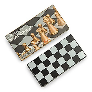 Travel Magnetic Chess Mini Set (6.3 inches)-Compact, Foldable, Educational Board Game