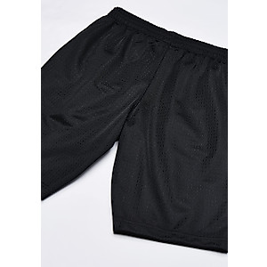 NIKE Boys Air Jordan Mesh Athletic Shorts (Medium, Black)