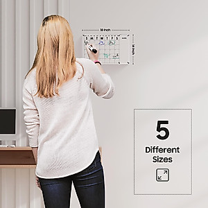 Oversize Premium Acrylic Calendar for Wall | Ultra-Thick Clear Dry & Erase Board | Home Office Monthly Glass Family Planner Guard Mate Plexiglass Whiteboard Large | 18"x14" | GUARDMATE