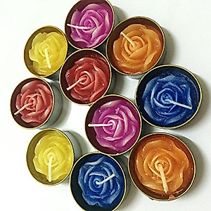 10 Pcs Set Mini Thai Aroma Candle Floating Flower Rose Small Spa Handcraft Craved Home Garden Interia Decor