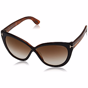 Tom Ford FT0511 Sunglasses - Black Frame, Brown Mirror Lenses, 59 mm Lens Diameter FT05115905G