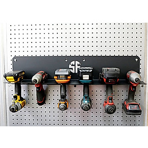 Power Deck Cordless Tool Holder 6 Slot for Drills and Impacts Various Brands Speed Fabrication Tool Holder American Made