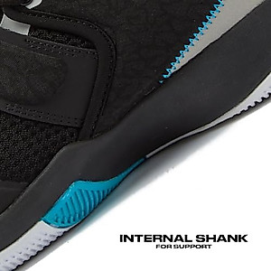 AND1 Gamma 4.0 SS Boys & Girls Basketball Shoes, Kids Youth Cool Basketball Sneakers with Strap - Black, 13 Little Kid