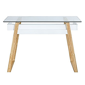 EdgeMod Segovia Glass Top Desk